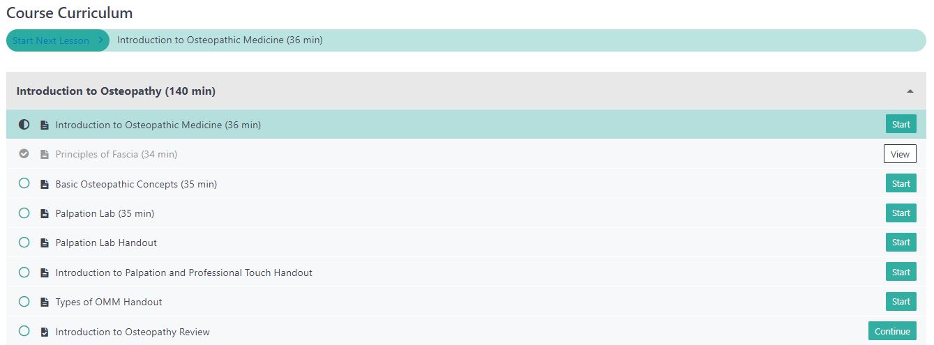 My Courses Overview - NCOPPE : NCOPPE