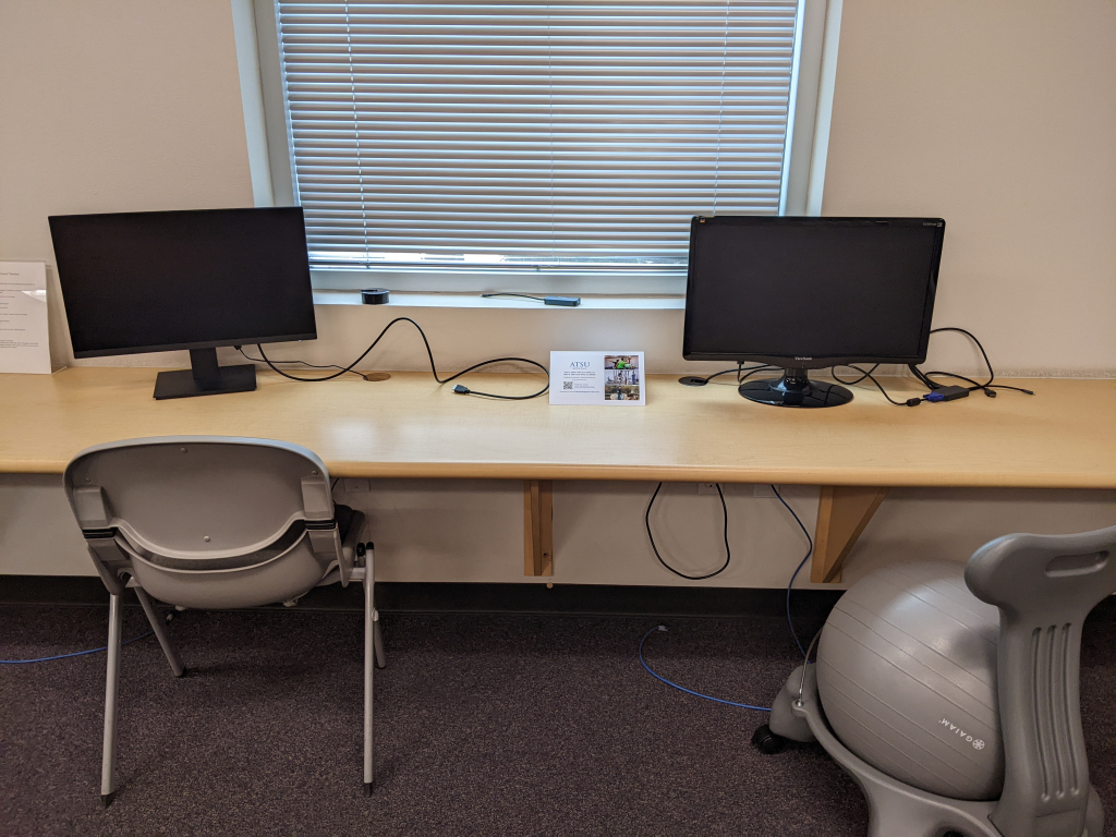 ATSU News | Second monitors in the Arizona campus library
