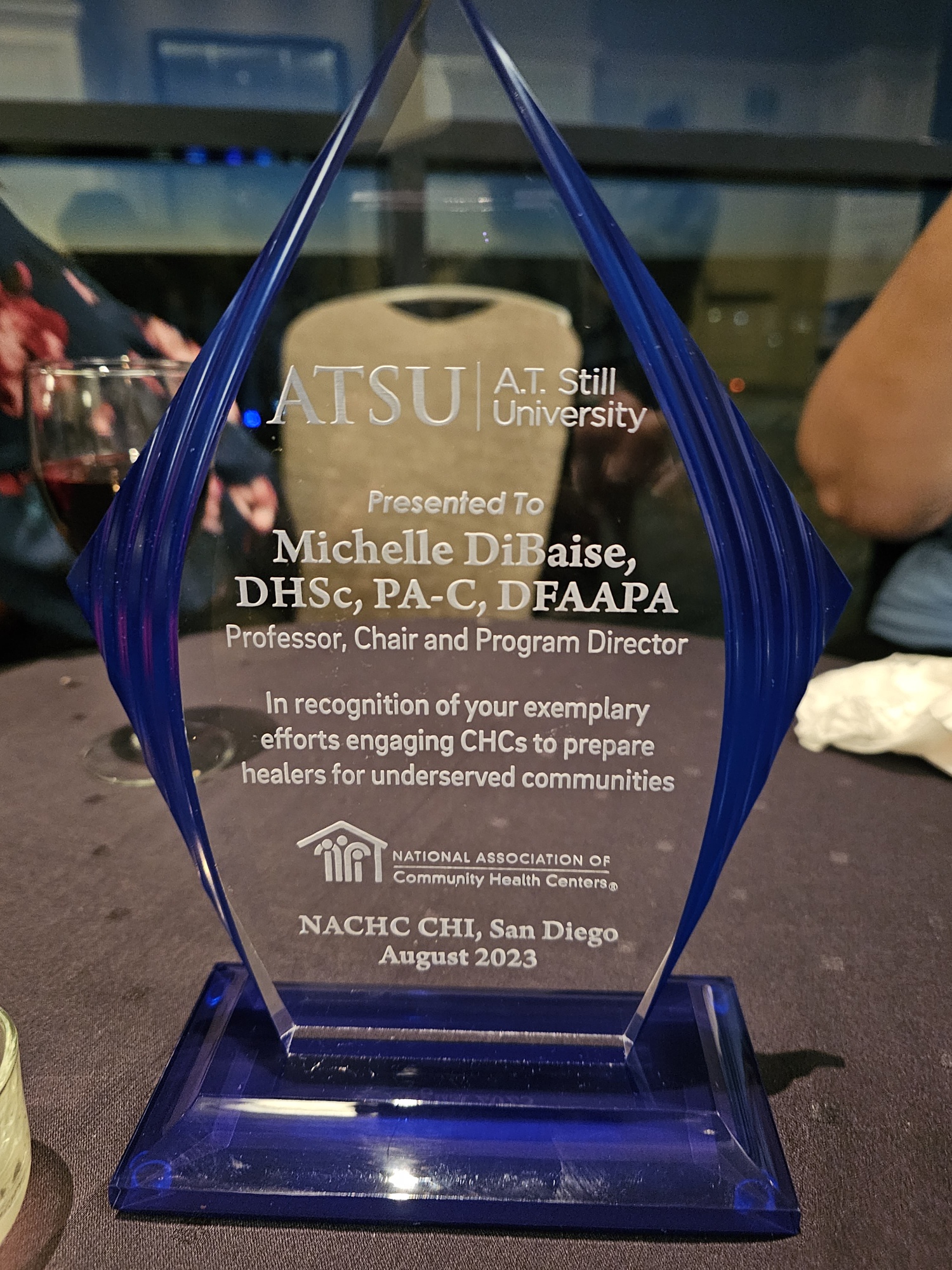 ATSU News | ATSU-ASHS’ Dr. DiBaise recognized at NACHC Com­mu­nity Health Insti­tute